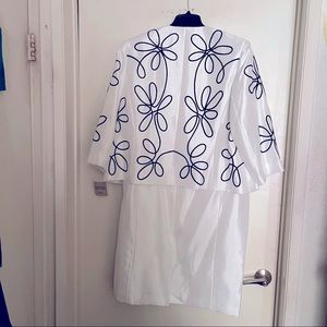 Kasper | Dresses | Womens Floral Embroidered Jewel Neck Jacket 8w ...